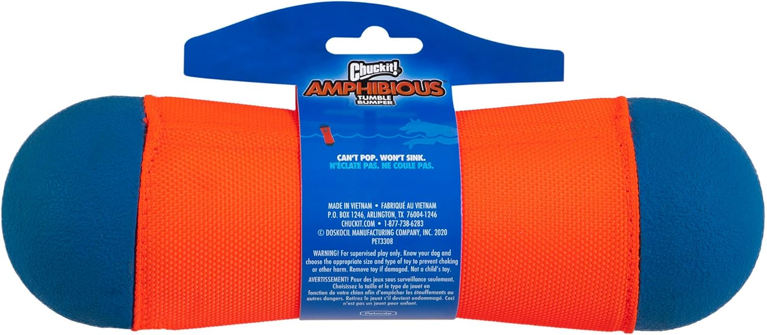 Chuckit! Amphibious Tumble Bumper Dog Toy, Floats on water, Large ...